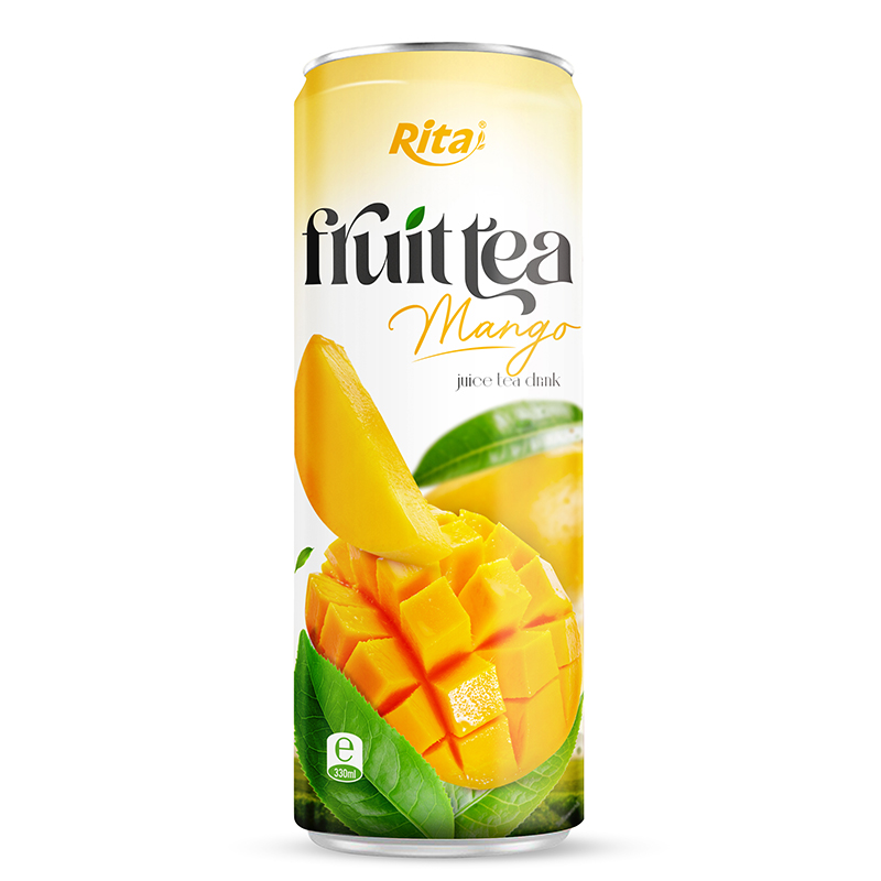 Tea Drink: Supplier Mango Tea Drink 330ml Sleek Can