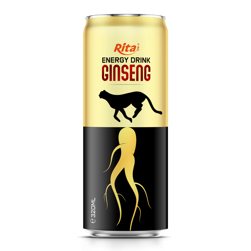 Energy Drinks: Ginseng Energy Drink 320ml Sleek Can